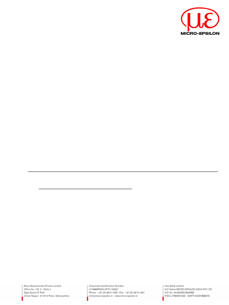 Micro-Epsilon India Private Limited Quotation QD012390 | PDF | Pixel ...