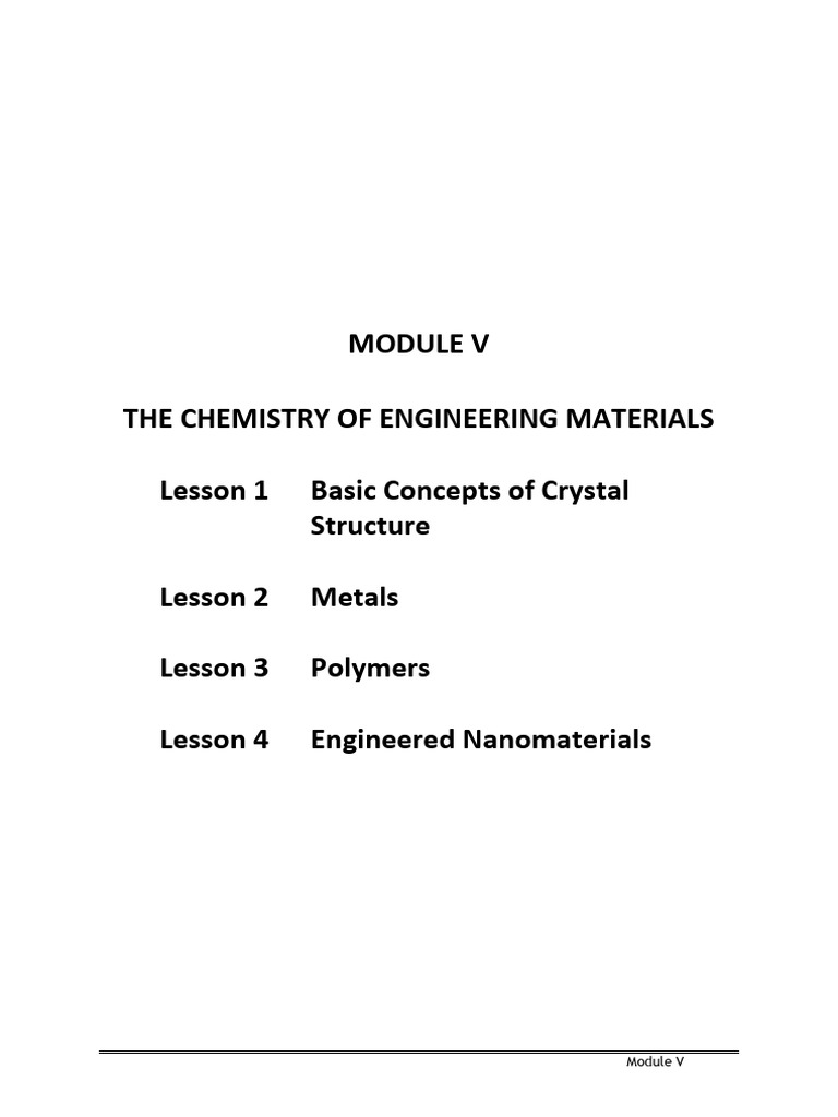 Engineering Materials | PDF | Crystal Structure | Chemical Bond