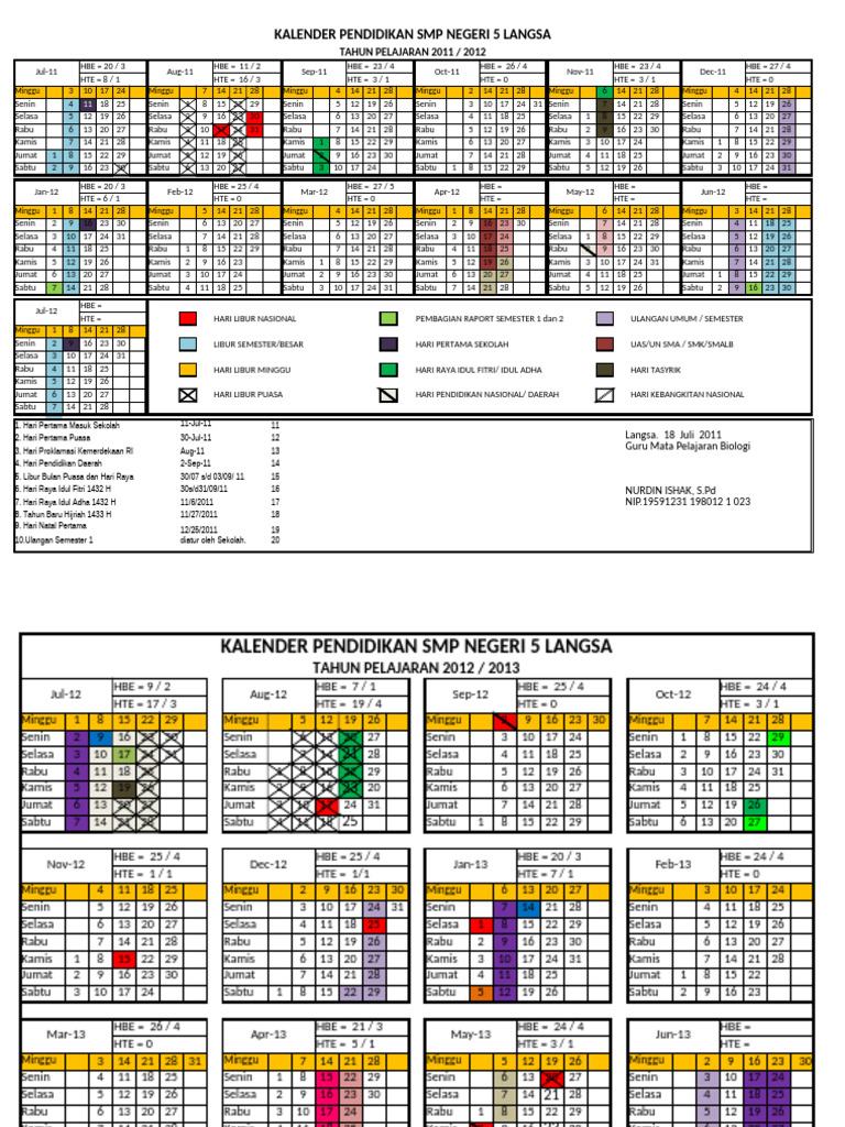 Kalender Pendidikan 2020-2021 TK NP | PDF