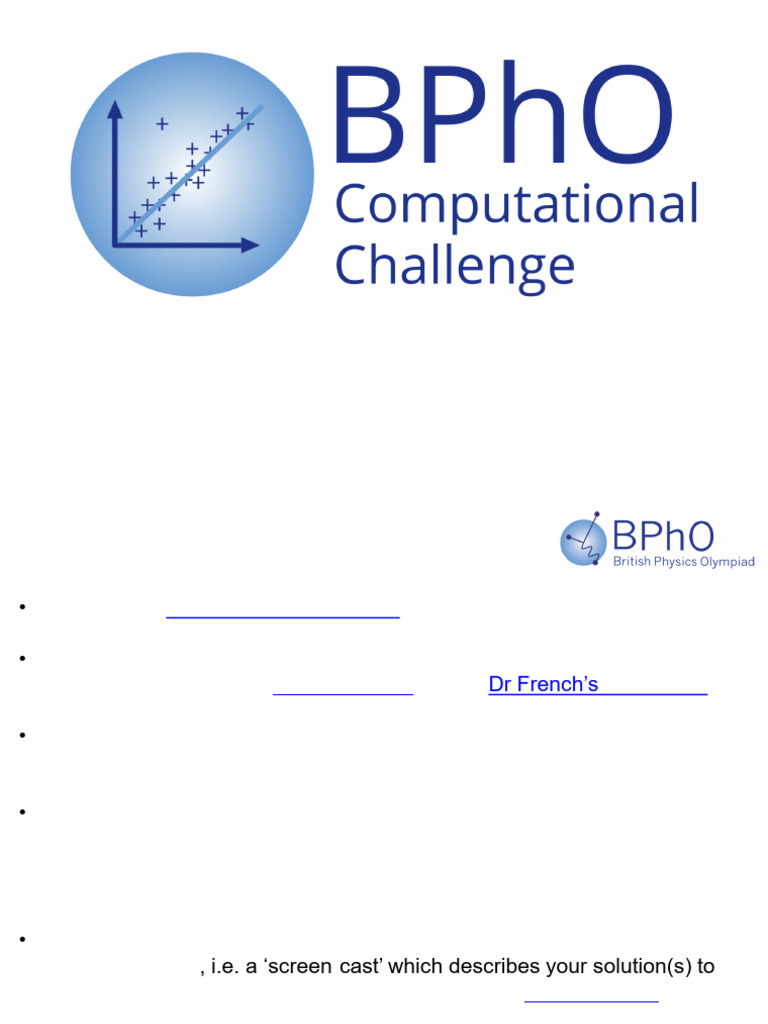 BPhO CompPhys 01a INTRO | PDF | Physics | Physical Sciences