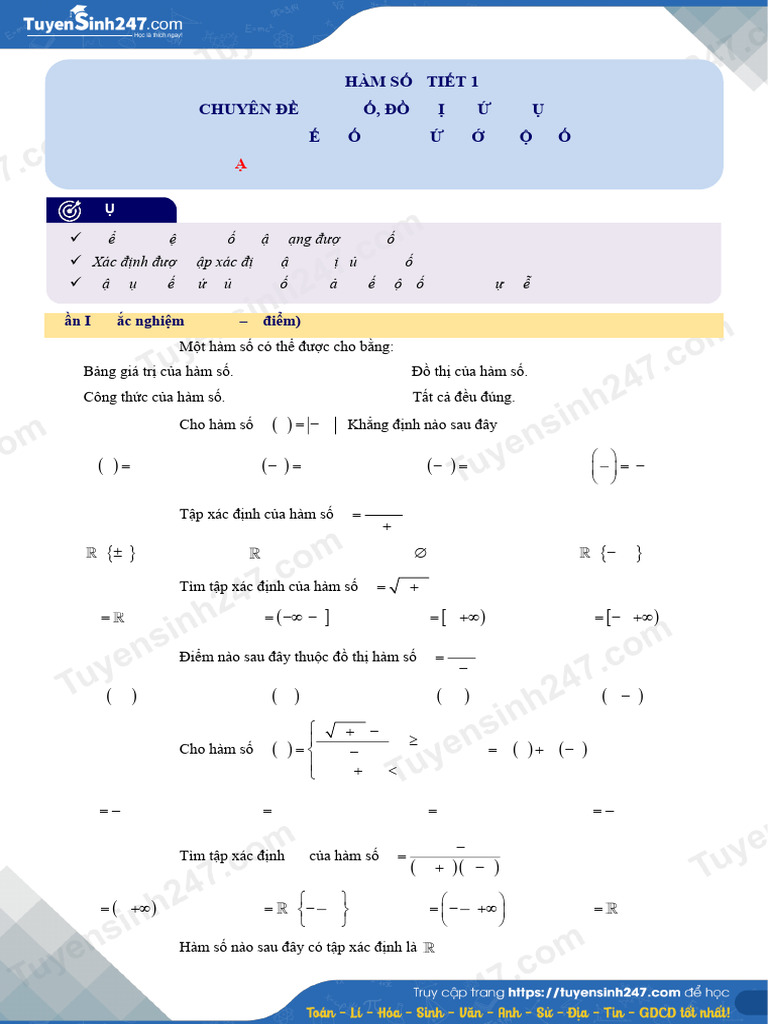 De-Thi-Btvn-Ham-So-Tiet-1-1670920571 | PDF