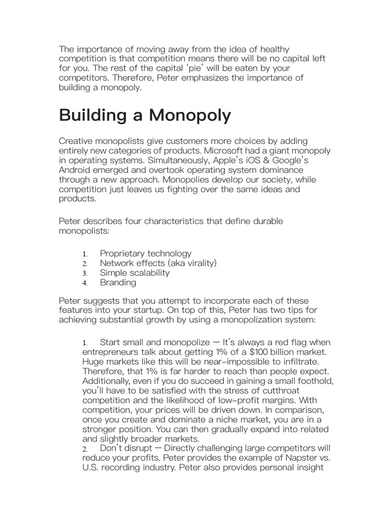 Zero To One - Peter Thiel-6 | PDF