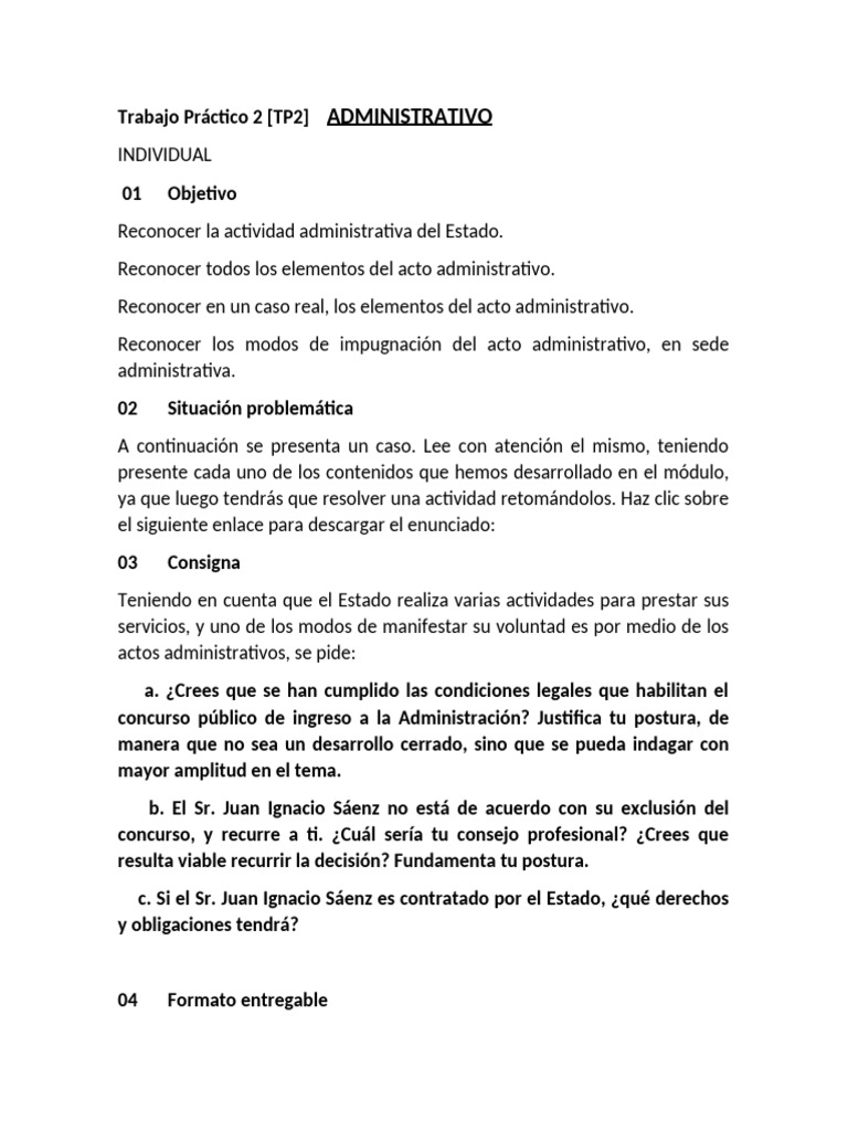 Consigna Tp2 Adm y Respuesta Según Los Formatos de Entrega | PDF | Justicia | Crimen y violencia