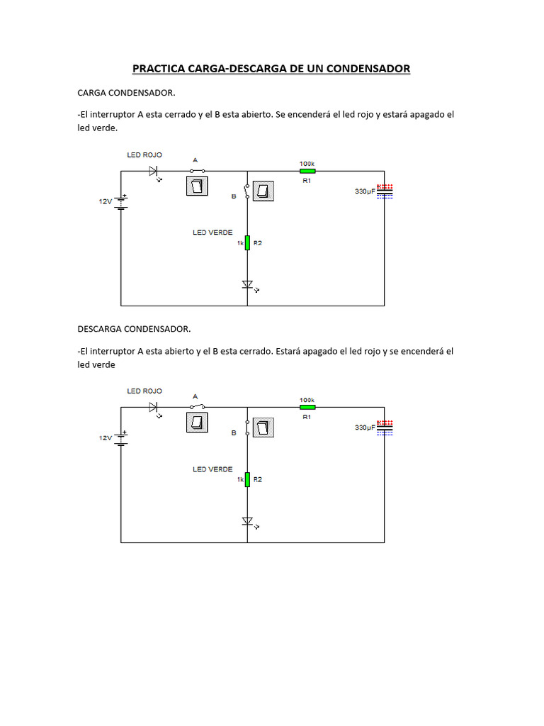 Practica Carga Condensador | PDF Practica Carga Condensador | PDF