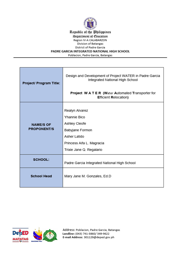 Eapp Group2 Project Proposal Water | PDF | Learning | Cognition
