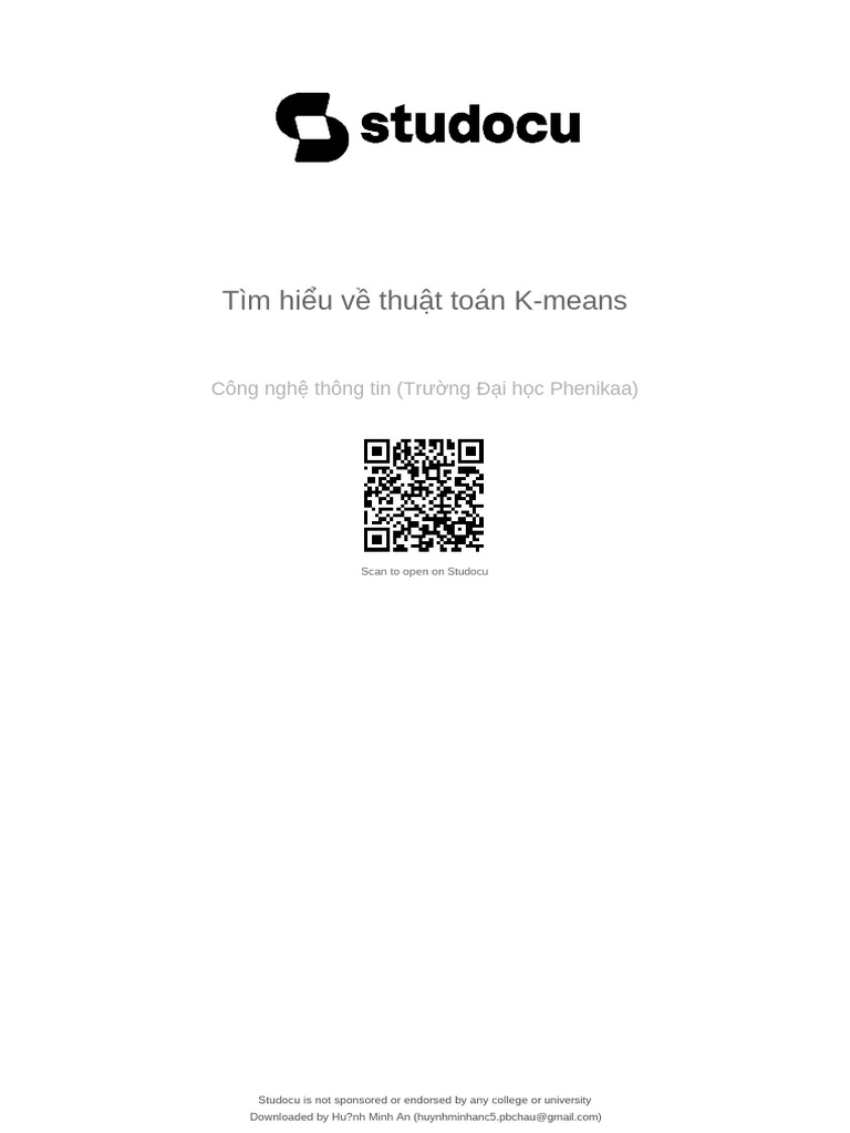 Tim Hieu Ve Thuat Toan K Means 1 | PDF
