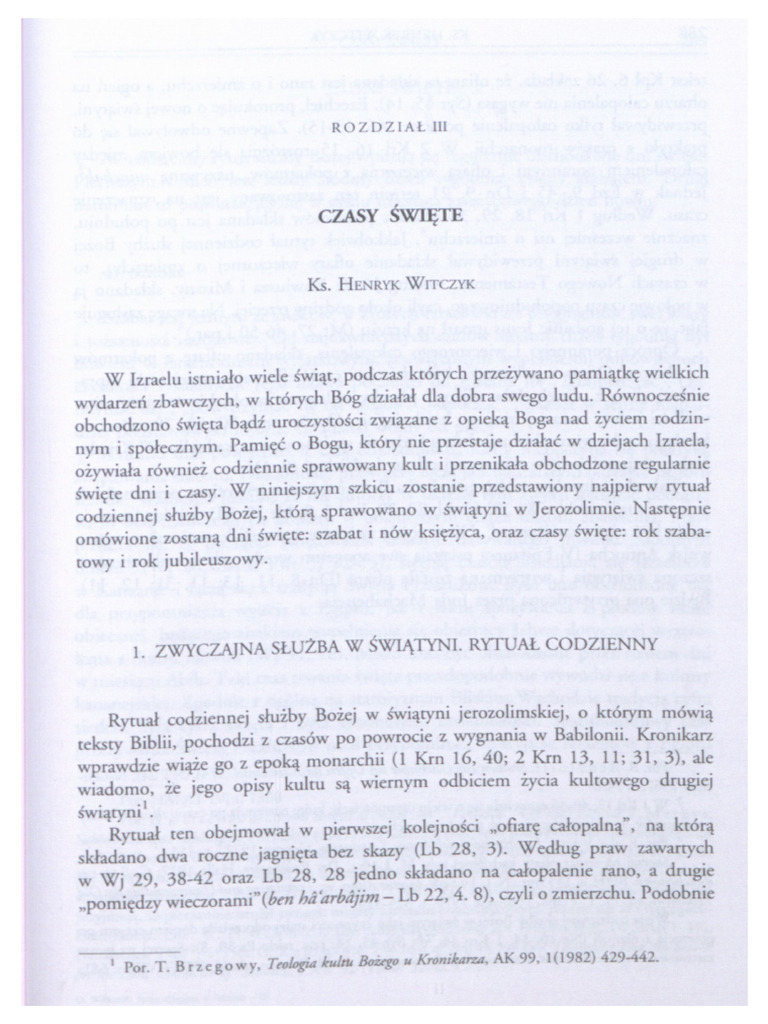 H. Witczyk Czasy Swiete | PDF