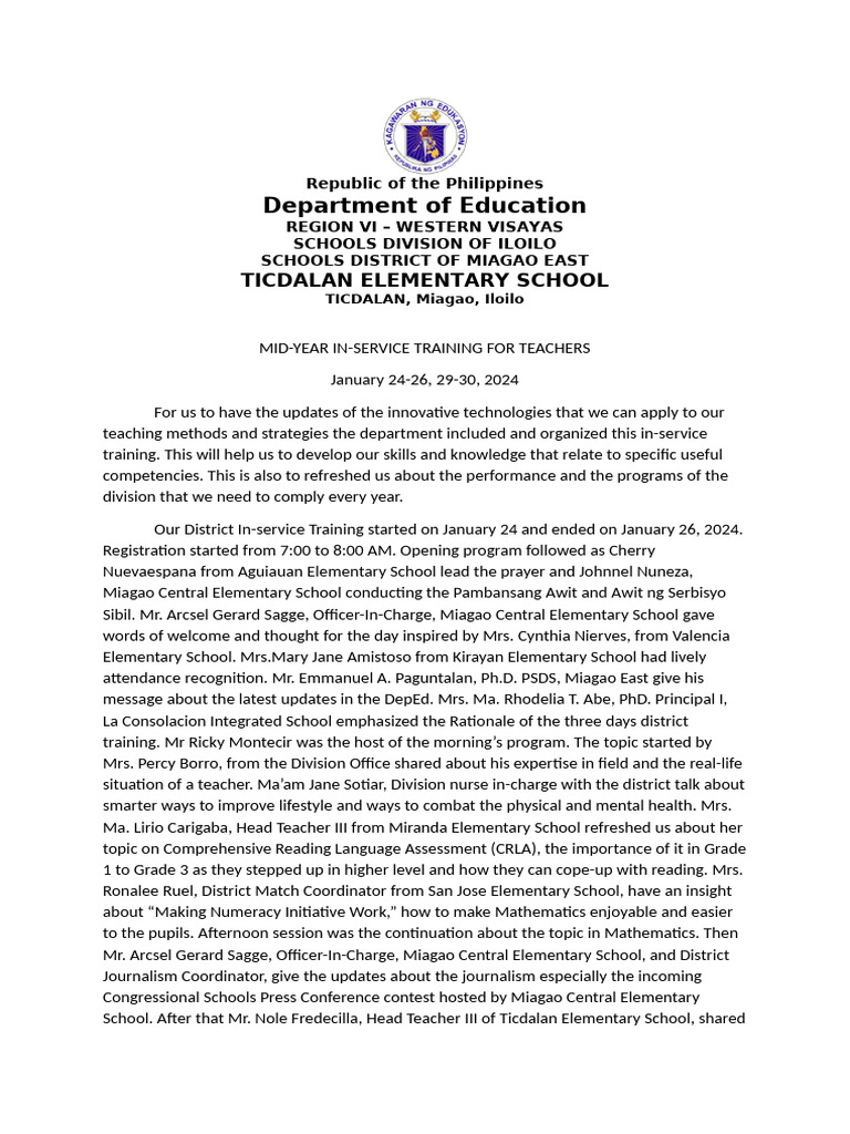 narrative report | PDF | Cognition | Behavior Modification