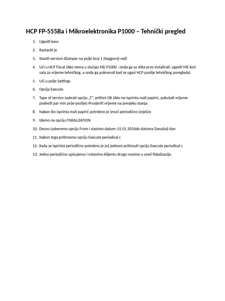 HCP FP555, Mikroelektronika P1000 - Tehnički Pregled | PDF