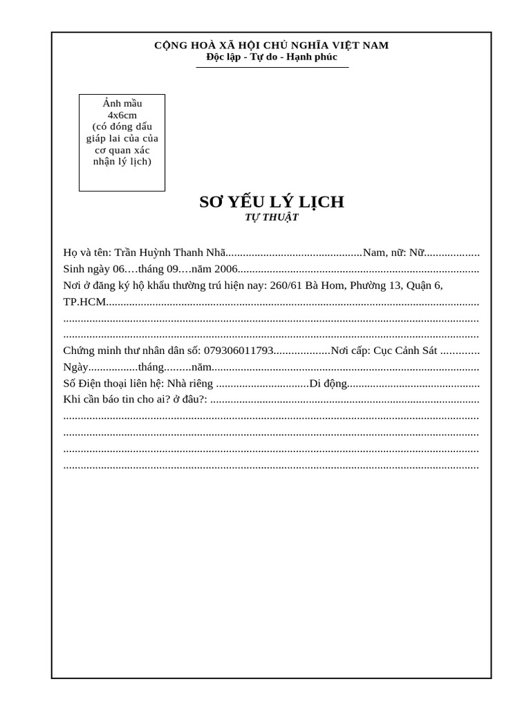 MauSYLL-TopCV VN | PDF