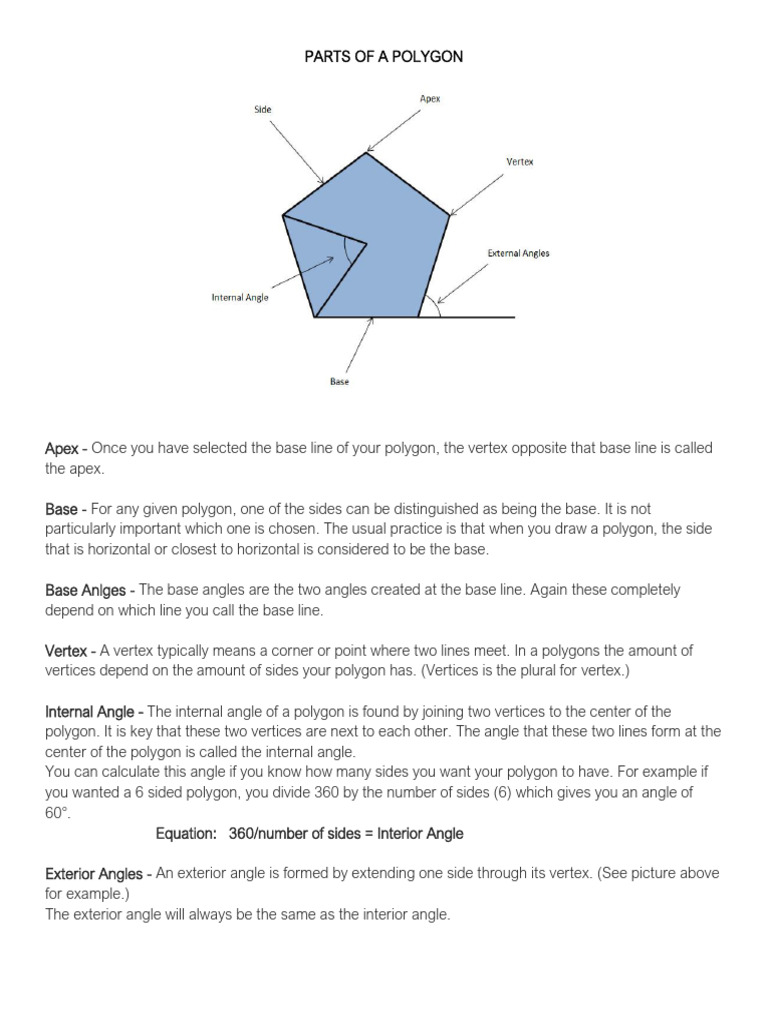 PARTS OF A POLYGON | PDF