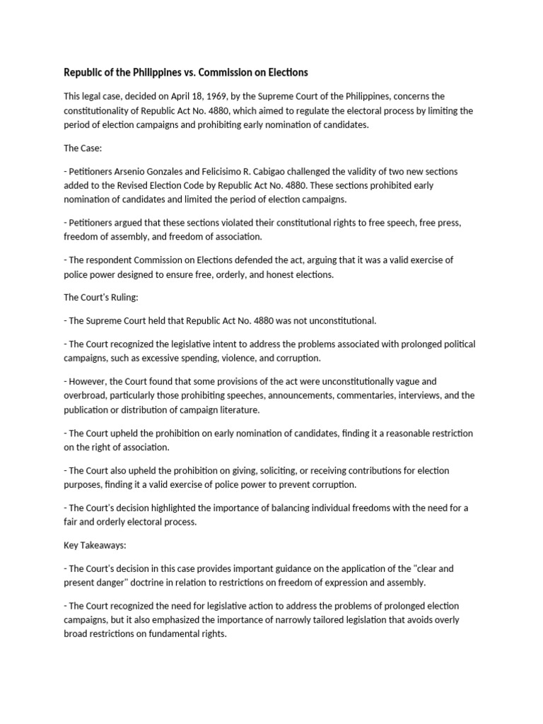 GR # L-27833 April 18, 1969 | PDF | Freedom Of Speech | Freedom Of ...