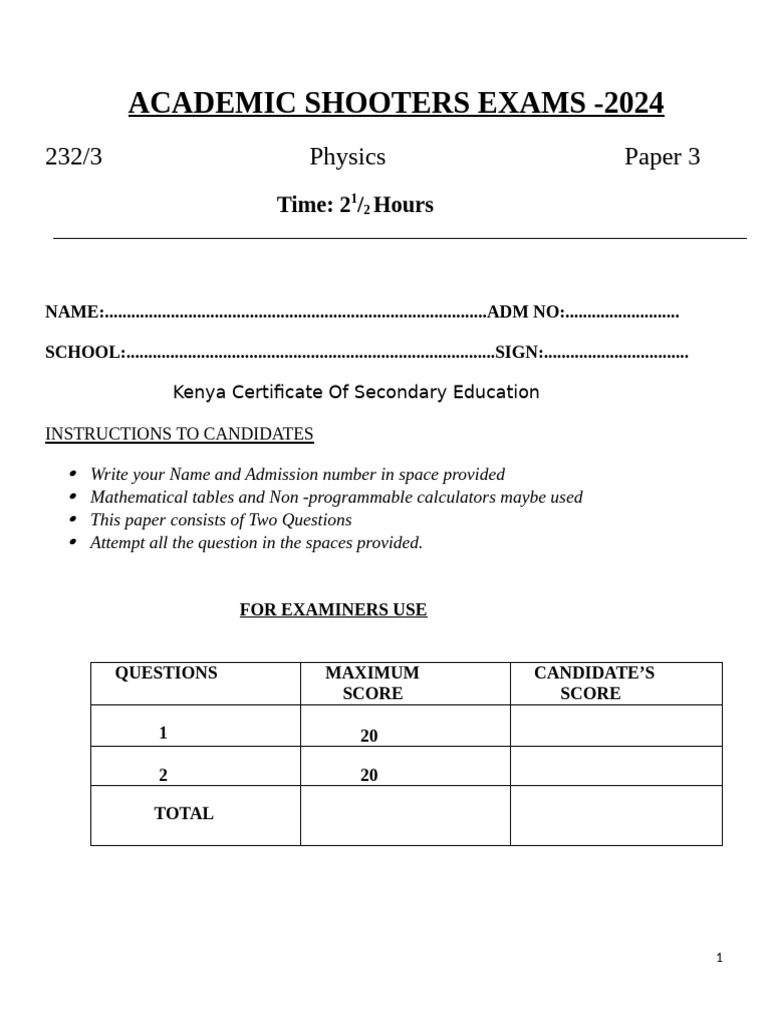 JET Physics Paper 2024 Exam Guide | PDF | Electrical Engineering ...
