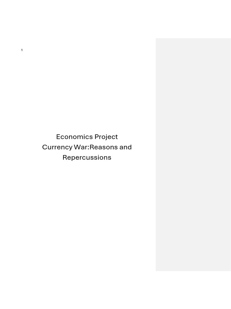 Currency War | PDF | Cost Of Living | Devaluation