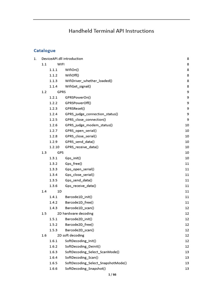 CHAINWAY C2000 Handheld Terminal API Instructions | PDF | Parameter (Computer Programming ...