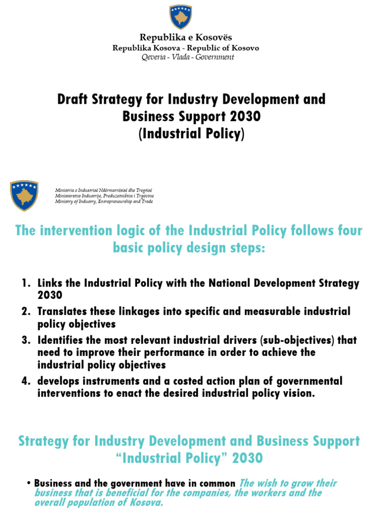 Kosovo Industrial Policy Strategy 2030 | PDF | Employment | Industrial ...