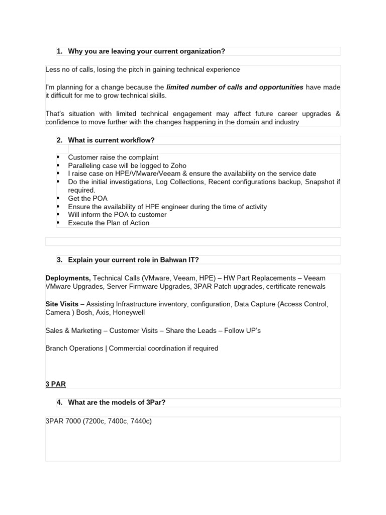 Interview QN & Answers Common | PDF | Backup | Information Technology