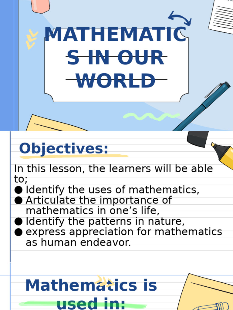 LESSON 1 Mathematics in Our World | PDF | Symmetry | Geometry