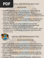 Bar Operations Handbook | PDF | Hygiene | Food Safety