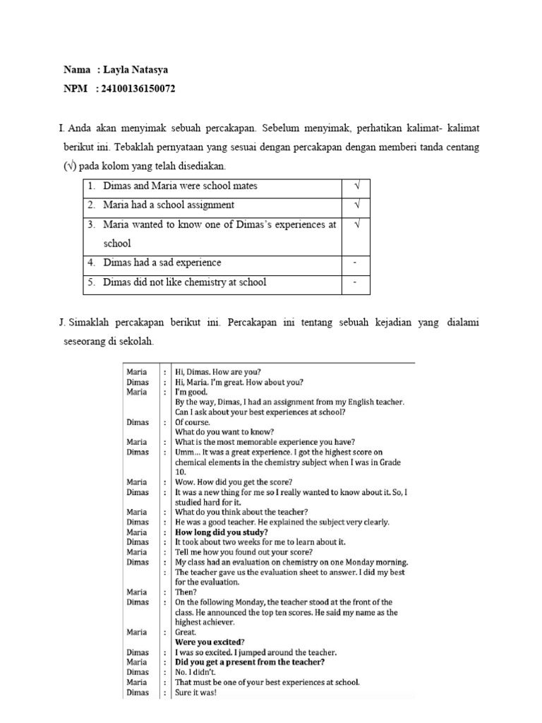 Layla Natasya - Worksheet Eksplorasi Konsep 2 | PDF