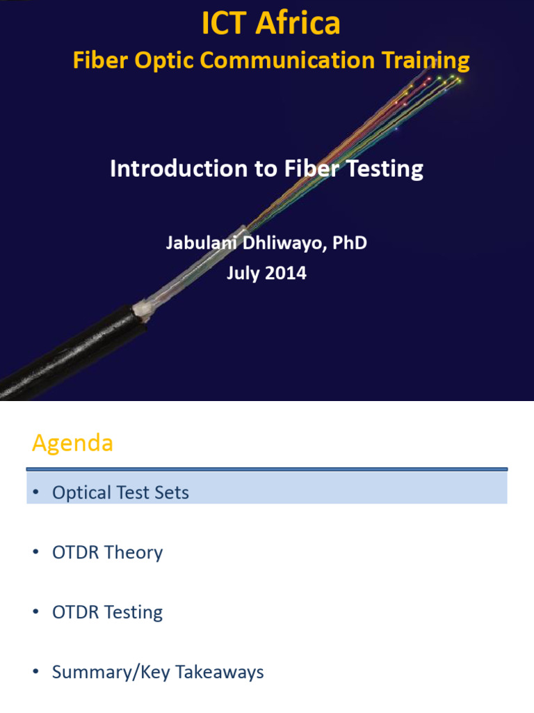 7 Intrdoduction To Fiber Testing | PDF | Optical Fiber | Decibel
