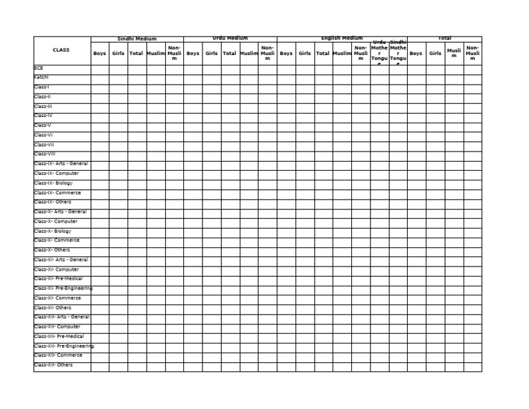 Students Enrollment Format | PDF