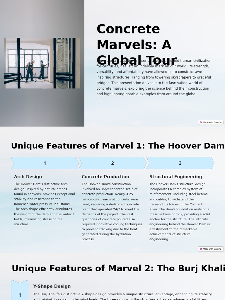 Global Concrete Marvels Tour | PDF | Concrete | Dam