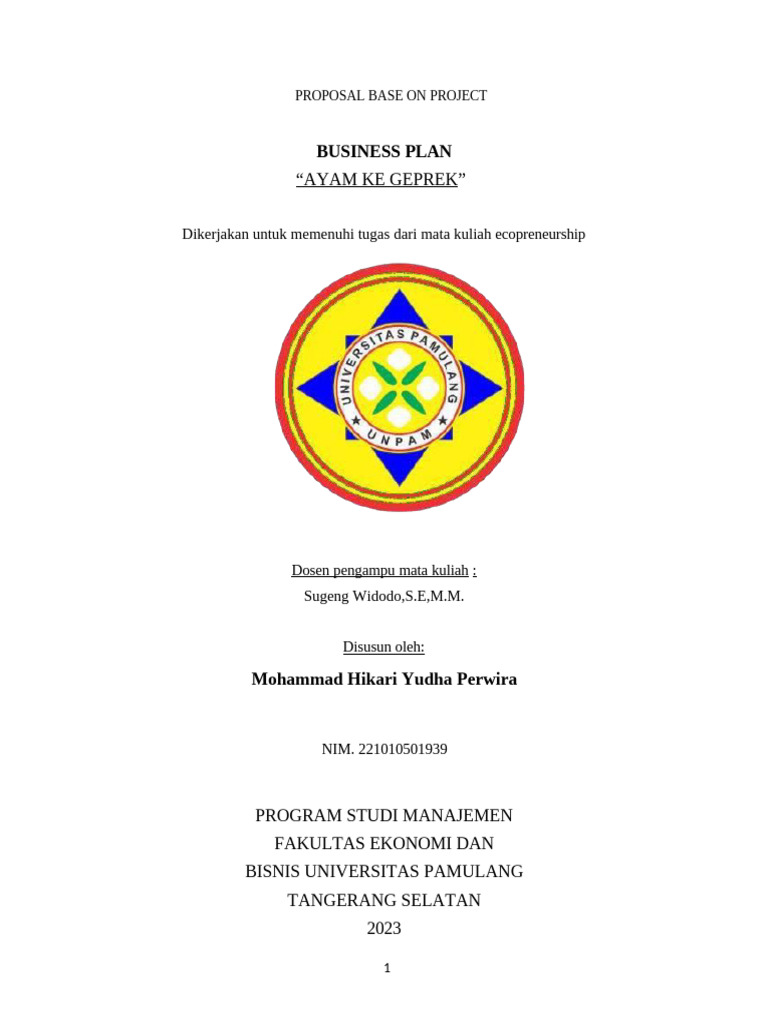 Proposal Best On Project HIKARI | PDF | Memasak, Makanan, & Anggur