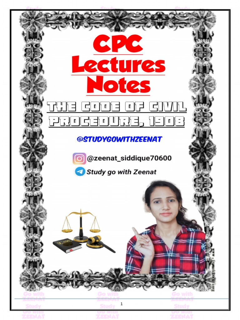 CPC Comprehensive Study Guide | PDF | Lawsuit | Judgment (Law)