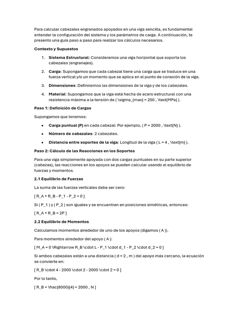 Calculo de Testeros | PDF | Viga (Estructura) | Física
