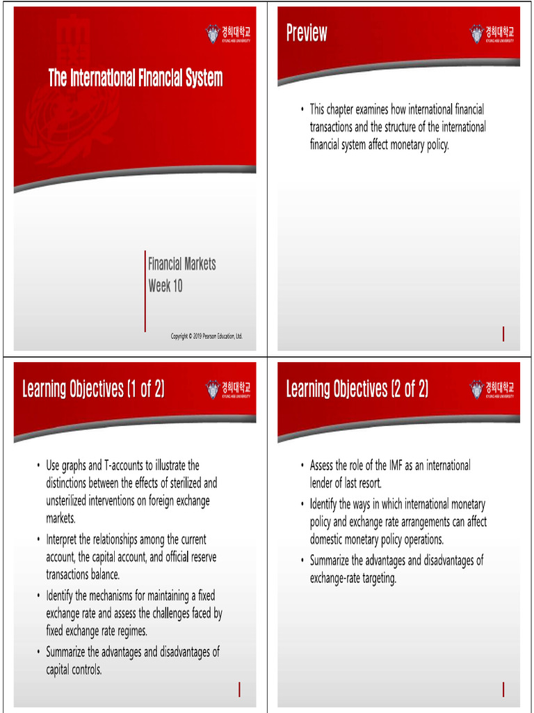Week 10. The International Financial System | PDF