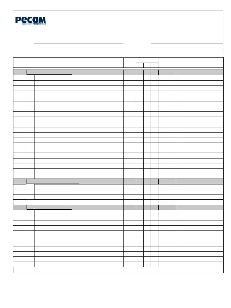 Planilla de Autocontrol de Herramientas | PDF