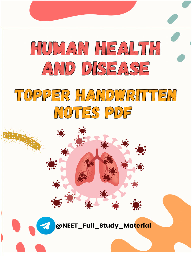 Human Health and Disease Notes | PDF