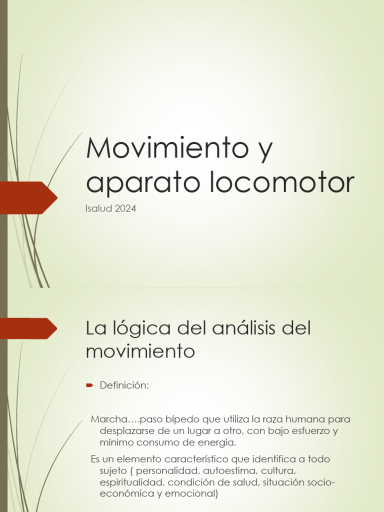 El MOVIMIENTO y El Aparato Locomotor | PDF
