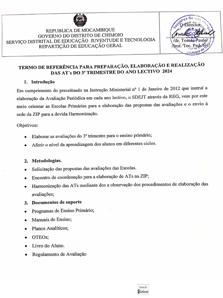TDR para Preparação, Elaboração e Harmonização Das ATs Do EP - 3 ...