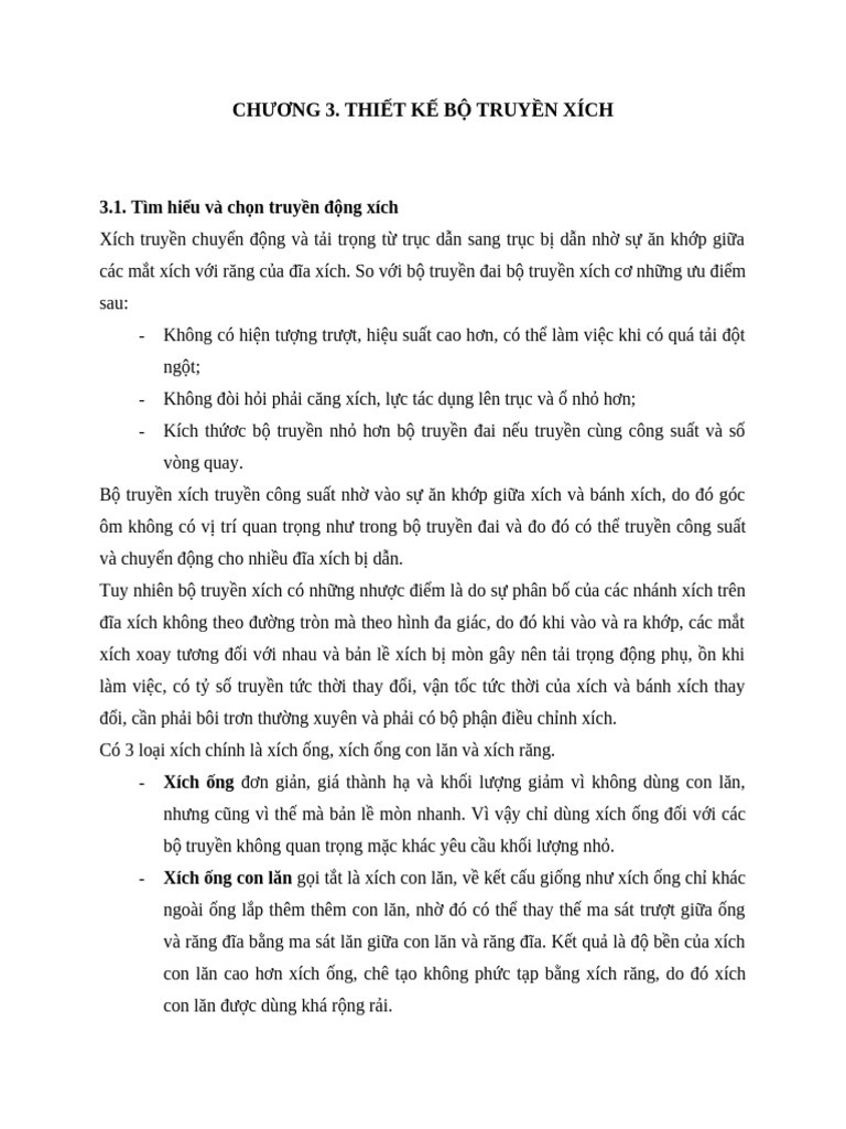 Mẫu BTL2. BT XÍCH | PDF