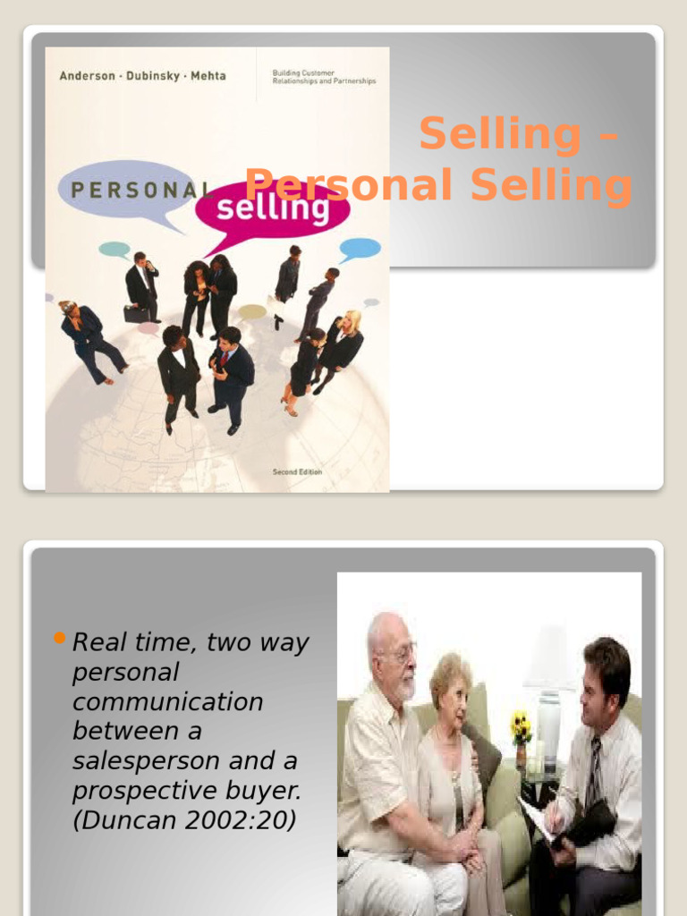 6.2 Selling Personal Selling | PDF | Sales