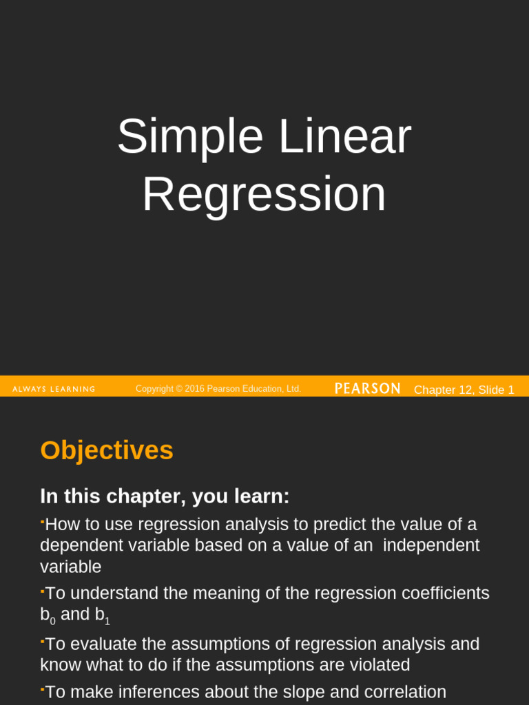 Simple Linear Regression | PDF | Regression Analysis | Linear Regression