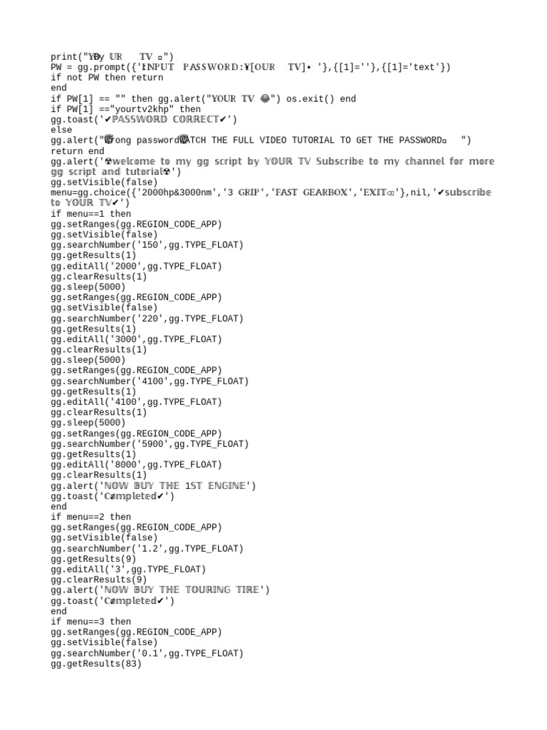 CPM Script for GG Users | PDF