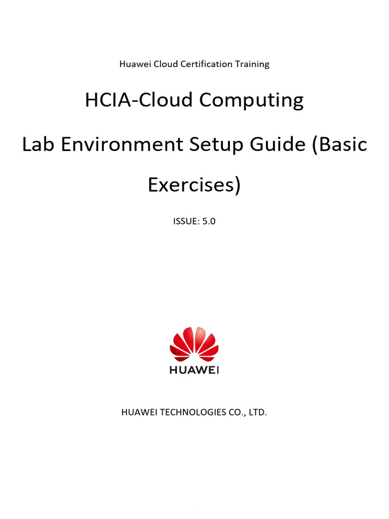 HCIA-Cloud Computing V5.0 Lab Environment Setup Guide (Basic Exercises) | PDF | Virtual Machine ...
