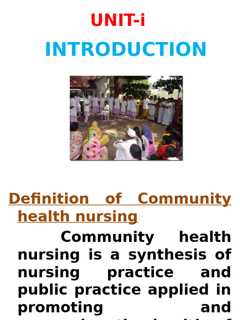 Def, Principles of Community Health Nursing | PDF | Self-Improvement