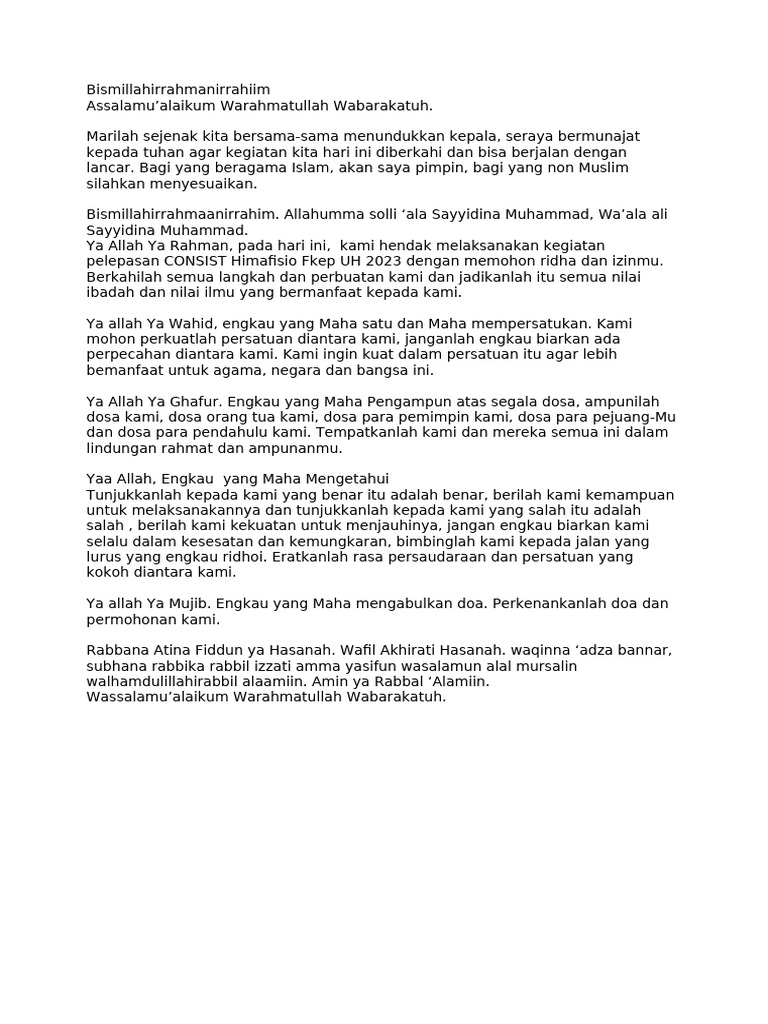 Teks Doa | PDF | Agama & Spiritualitas