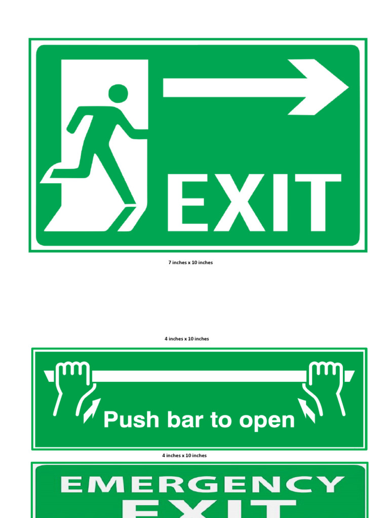 Exit Sign | PDF | Home & Garden