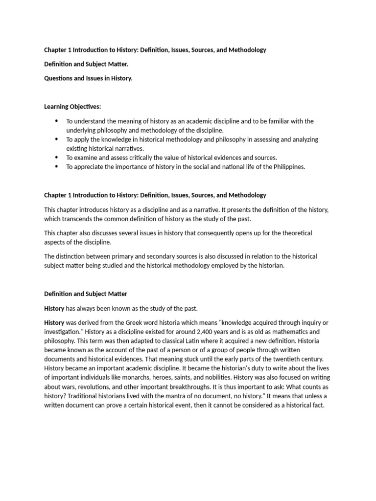 Reading in Philippines History - PRELIM LESSON | PDF | Primary Sources ...