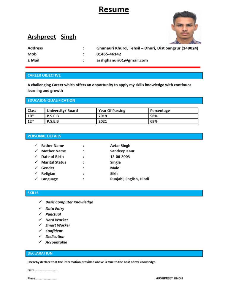Arshpreet Singh Resumes | PDF