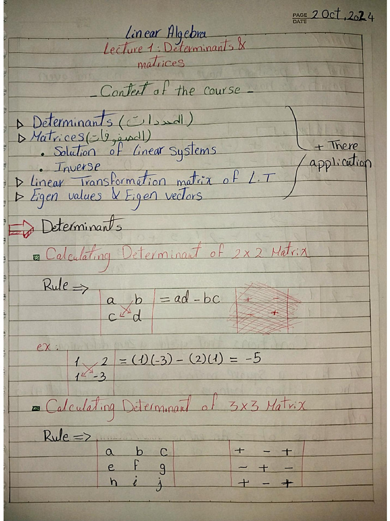 Linear Algebra Lec1 | PDF