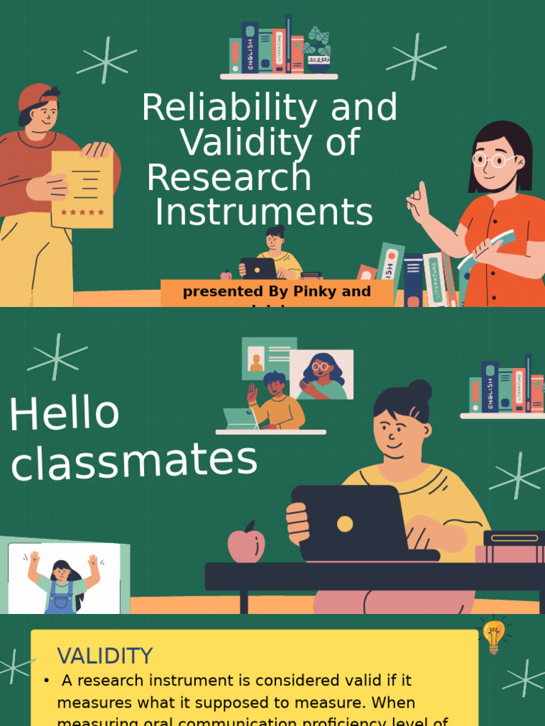 Validity and Reliability of Research Instruments | PDF | Validity ...