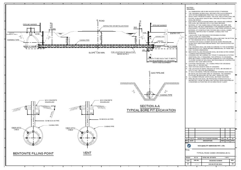 Typical Road Cased Crossing Details-Model | PDF | Pipe (Fluid Conveyance) | Manufactured Goods