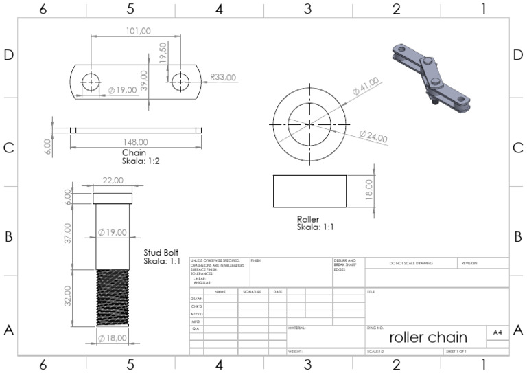 Roller Chain (Assembly) - 1 | PDF