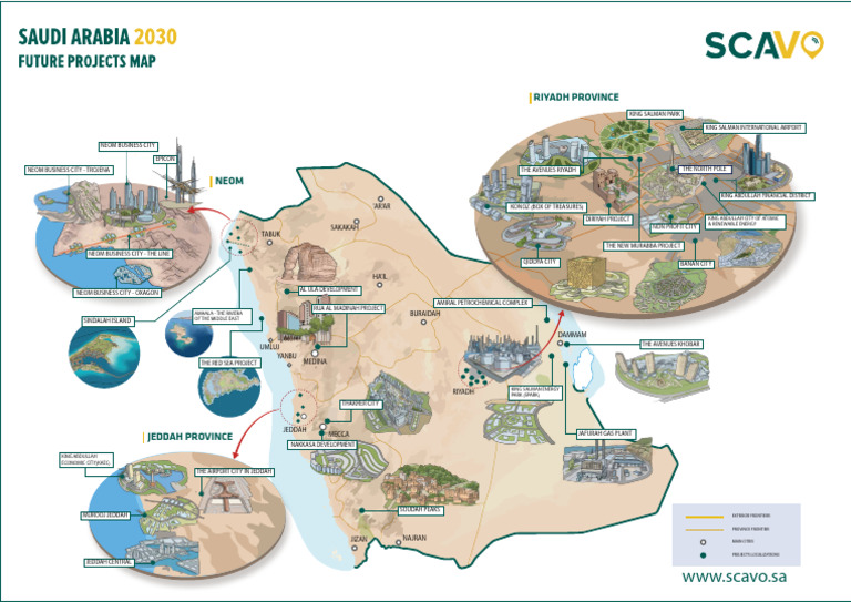 Scavo Ksa Future Projects Map | PDF | Saudi Arabia